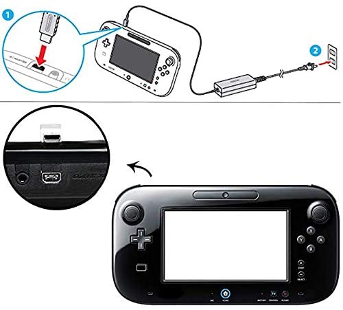 Wii U GamePad Charger, Power Supply AC Adapter Charging Cable with ...